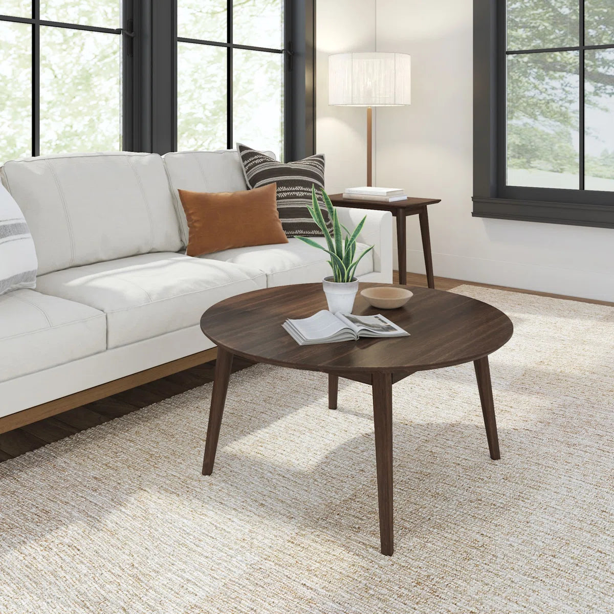 Carpentray 30x30 Inch Round walnut Coffee Table – Carpentray Home
